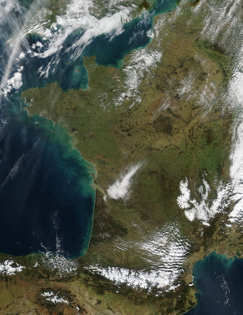France - Earth.com France image by modis true color