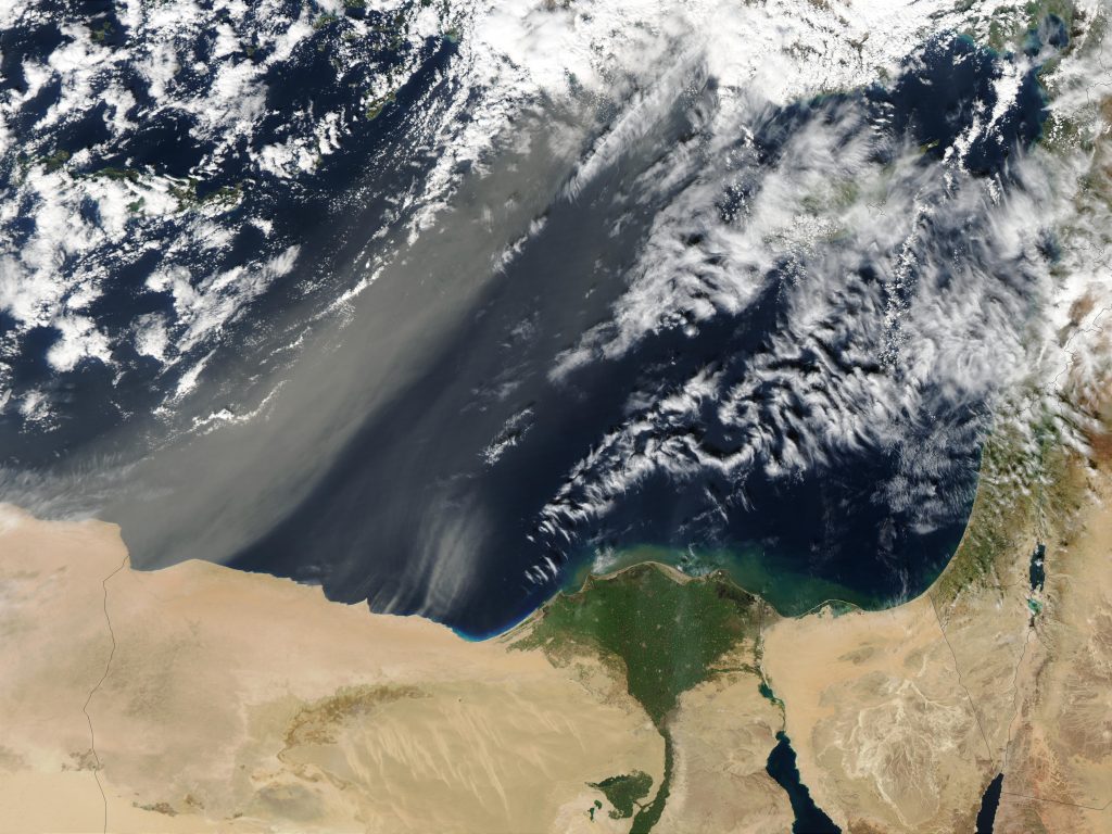 Saharan Dust off Egypt - Earth.com Saharan Dust off Egypt