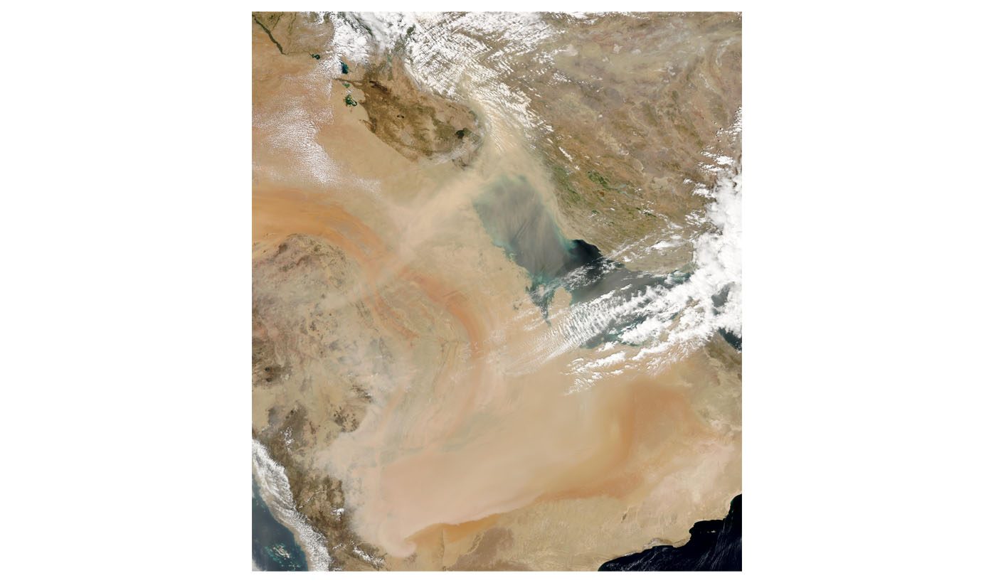 Dust Storm Across the Persian Gulf and Saudi Arabia • Earth.com Dust