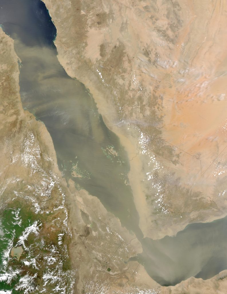 Dust Storms Over the Red Sea - Earth.com Dust Storms Over the Red Sea