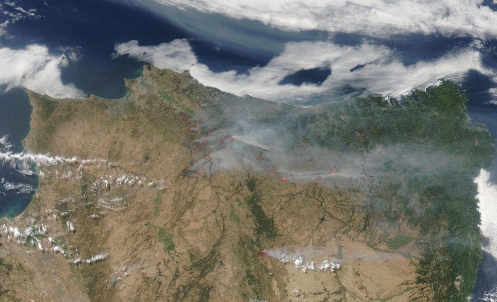 Fires and Smoke Across Portugal - Earth.com Fires and Smoke Across