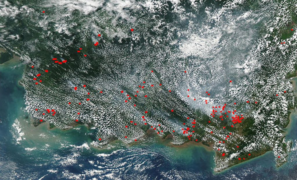 Fires in Southern Borneo - Earth.com Fires in Southern Borneo