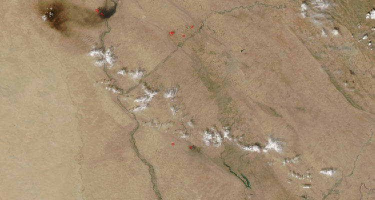 Oil fires in Iraq • Earth.com