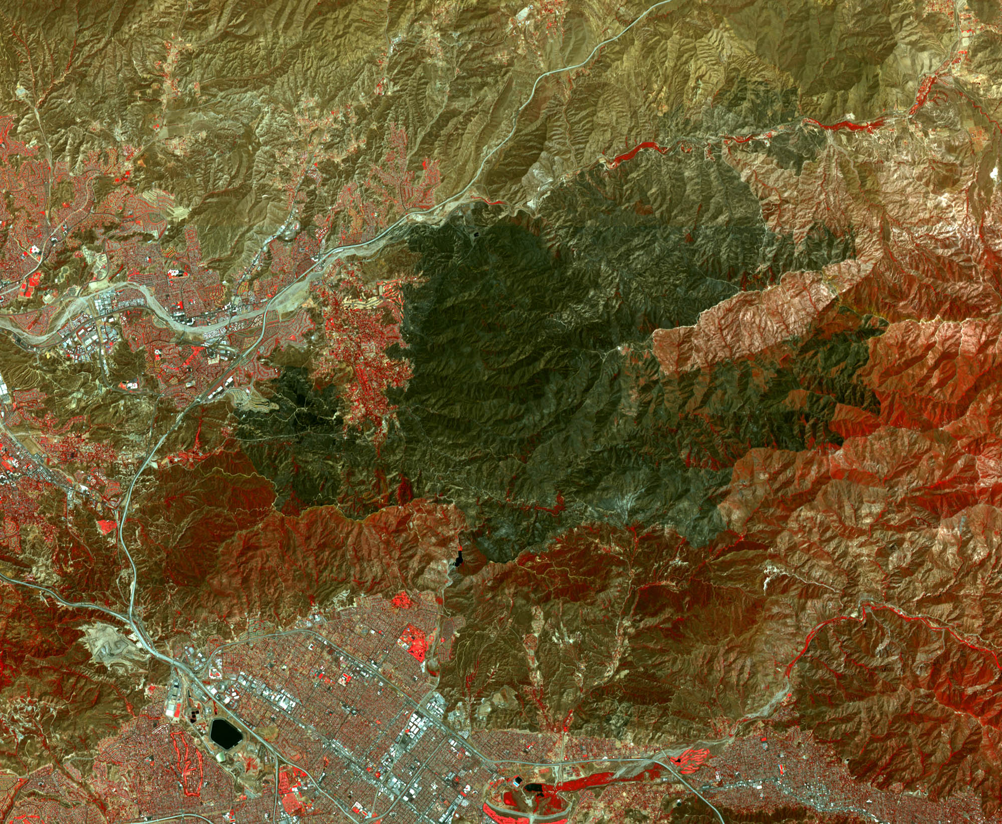 Huge burn scar from the California Sand Fire - Earth.com