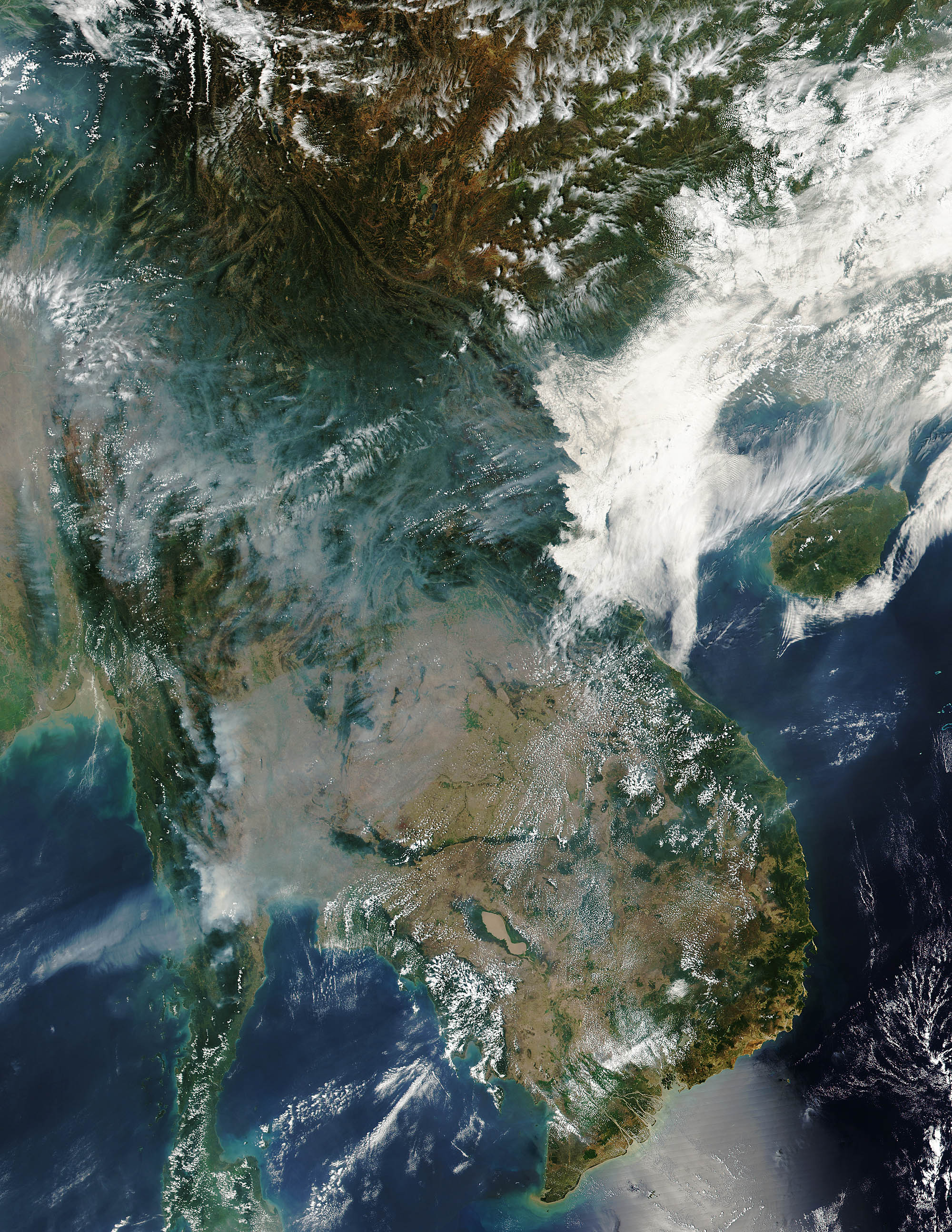 Smoke And Fire In The Indochina Peninsula • Earth.com