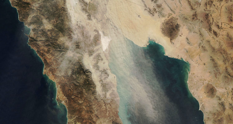 Dust Storm Over The Gulf Of California • Earth.com