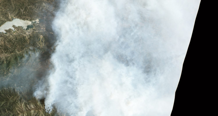Fire and Smoke in San Bernardino National Forest • Earth.com