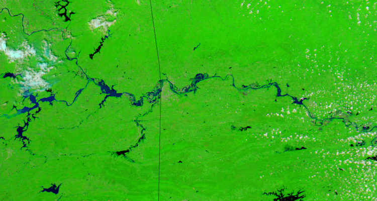 Flooding On The Arkansas River • Earth.com Flooding On The Arkansas