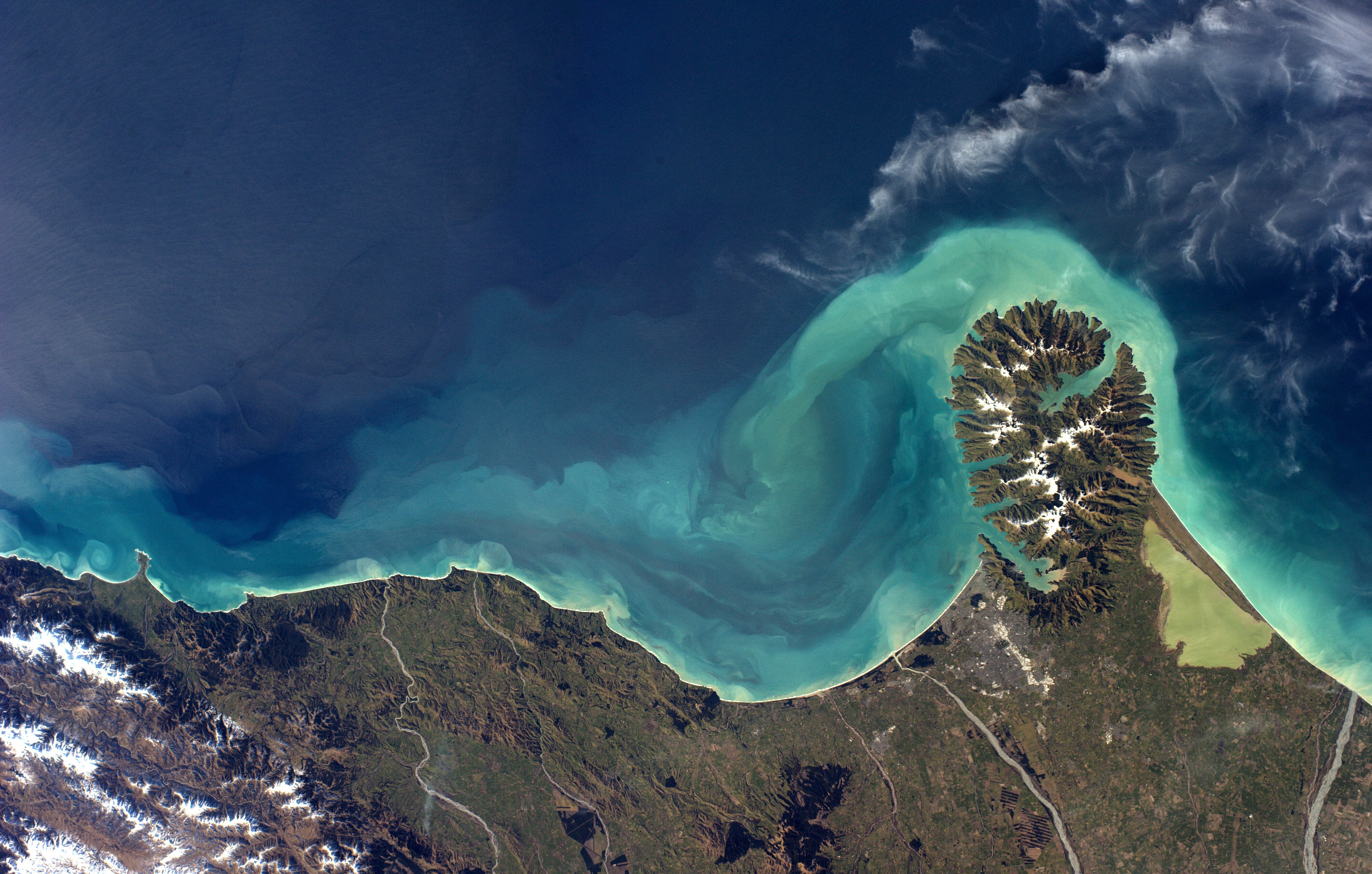 Blue Dot Mission: Beautiful Cove Captured From The Space Station