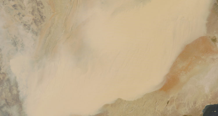 Dust Storm Rolls Across The Arabian Peninsula • Earth.com