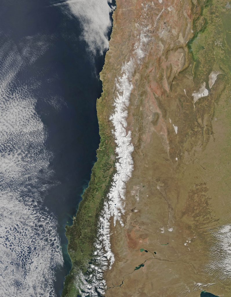 The first signs of winter for the Andes mountains • Earth.com
