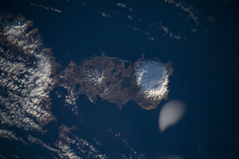 The Kiska Volcano covered in snow - Earth.comThe Kiska Volcano