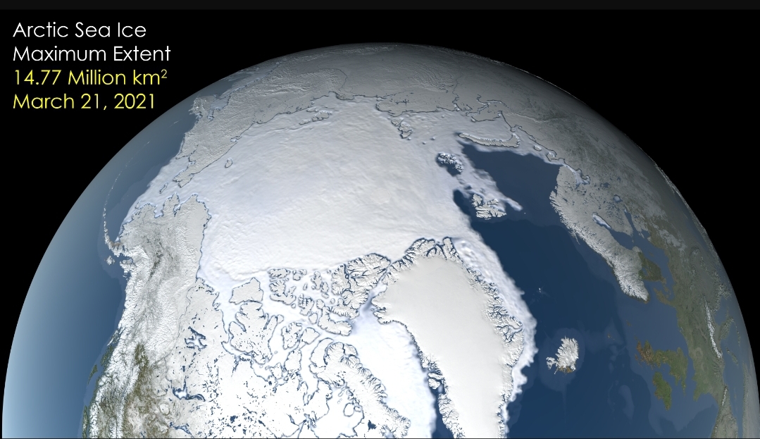 Maximum Arctic ice extent tied for record low - Earth.com