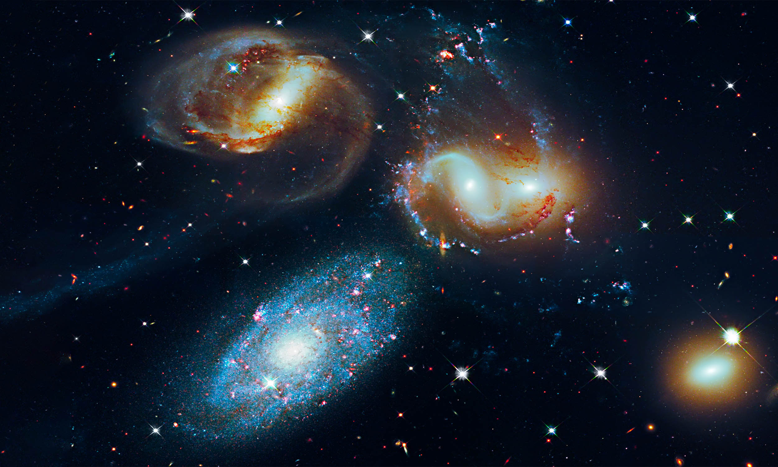 Galaxies colliding at 2 million MPH captured in spectacular detail - Earth.com