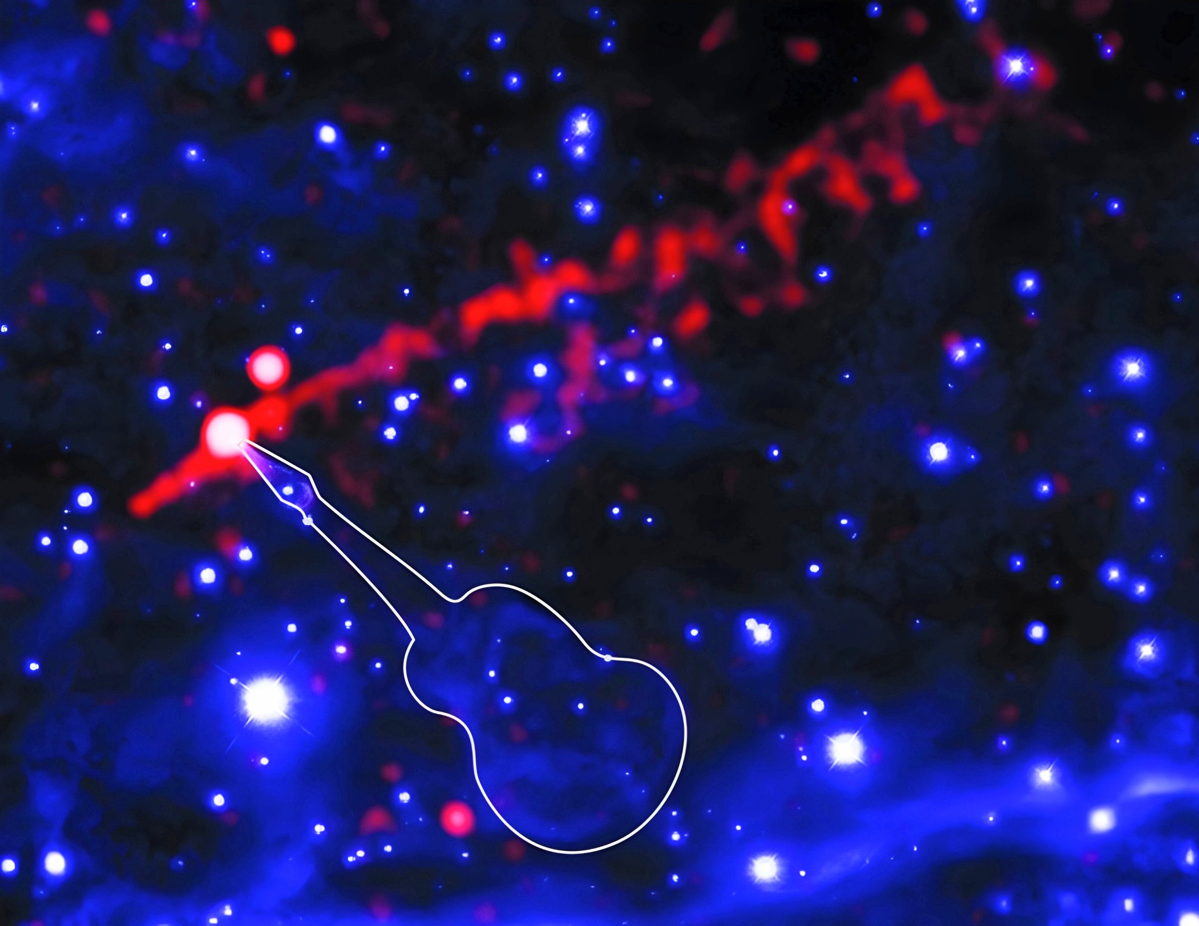 The Guitar Nebula: A pulsar's dazzling performance in space - Earth.com