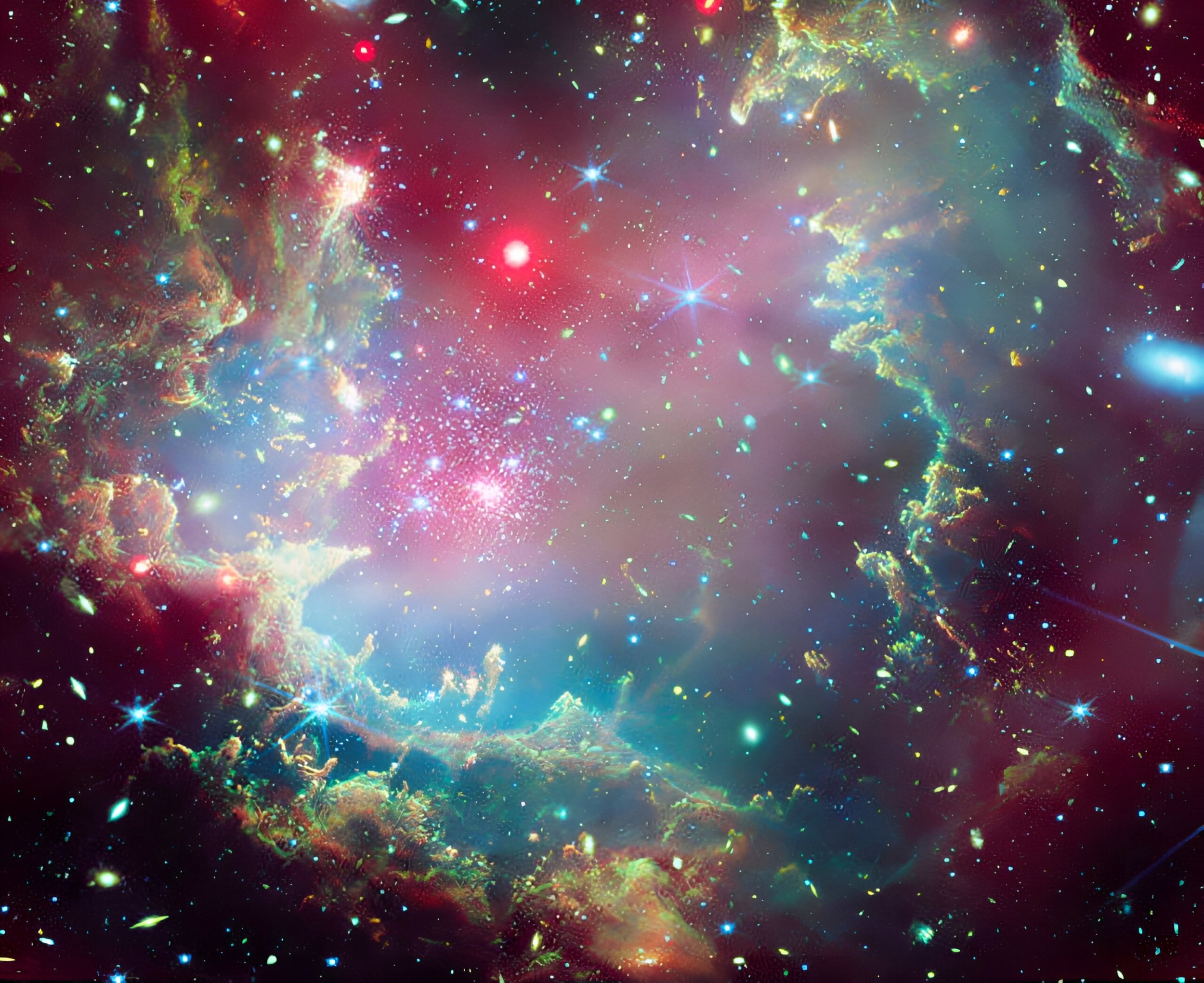 Dazzling star cluster creates a cosmic holiday wreath - Earth.com