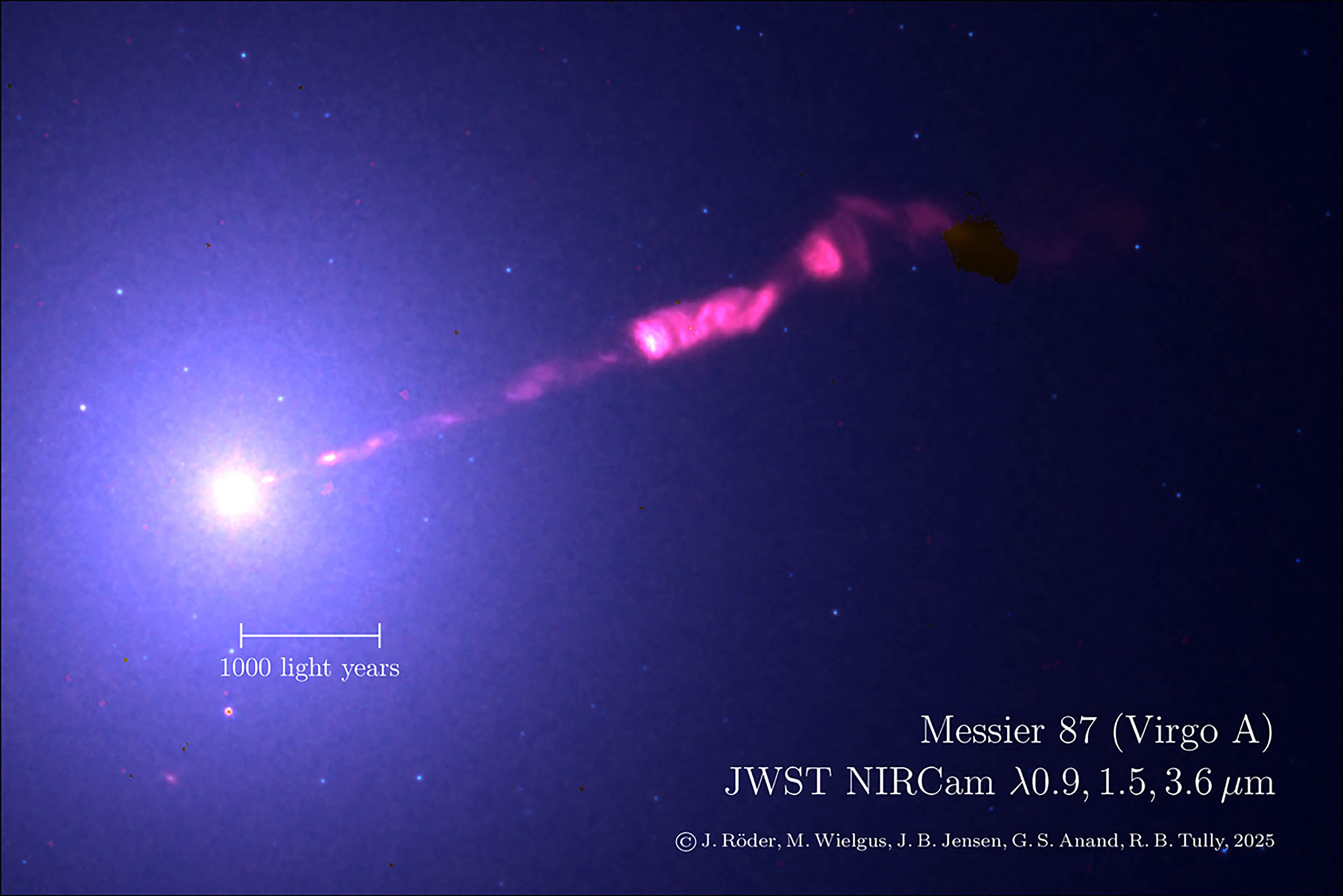 Webb captures detailed image of galaxy M87's black hole jet - Earth.com