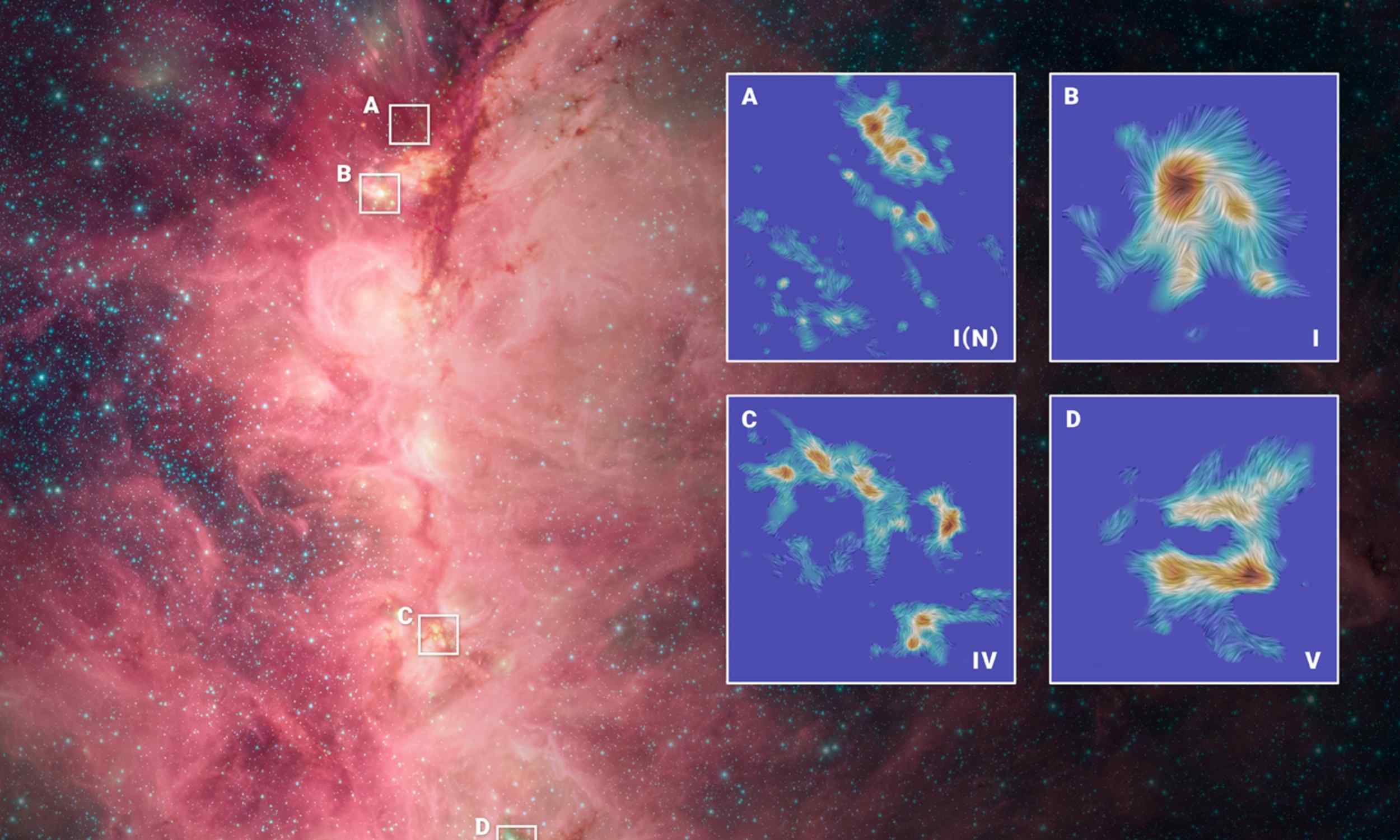 Struggle between gravity and magnetic fields form massive stars - Earth.com