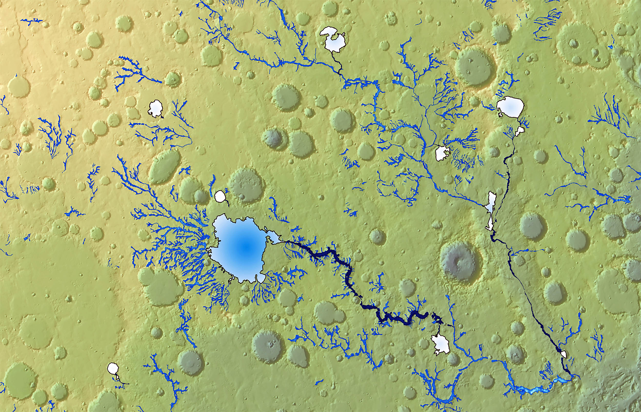 Mars was covered by rivers that were "potential cradles for life ...