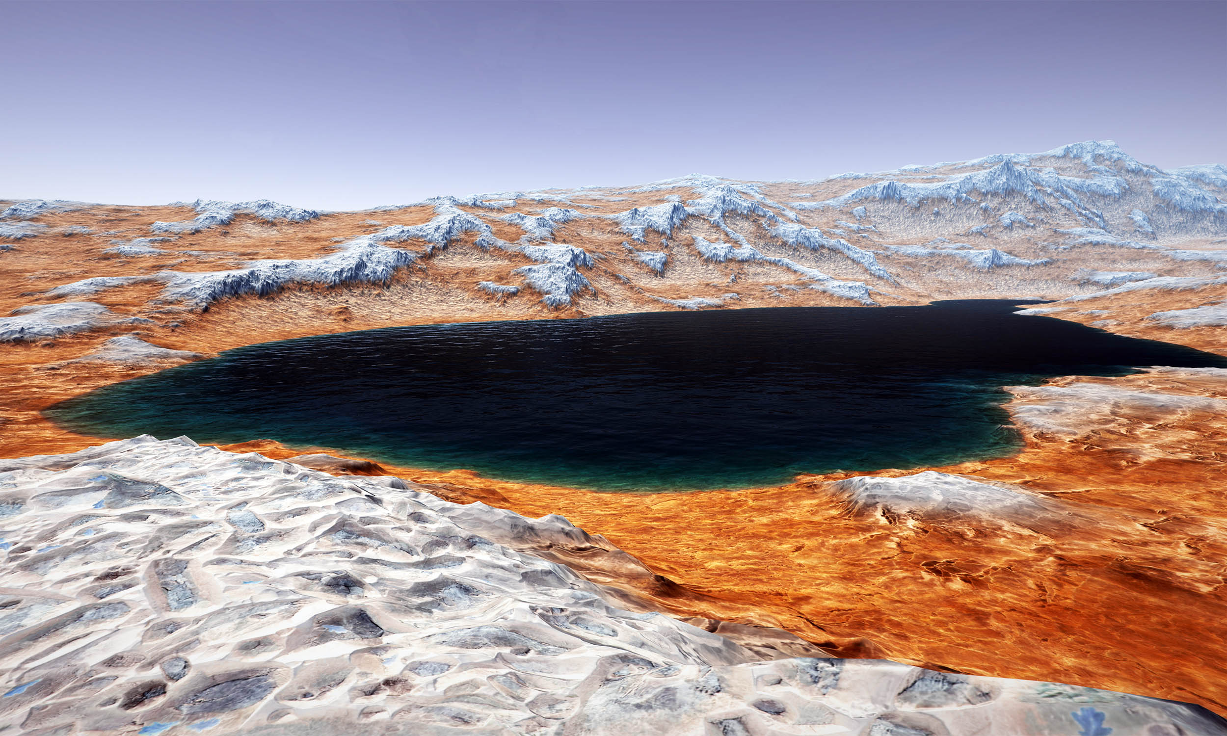 Ancient lakes on Mars may have survived beneath thin ice - Earth.com