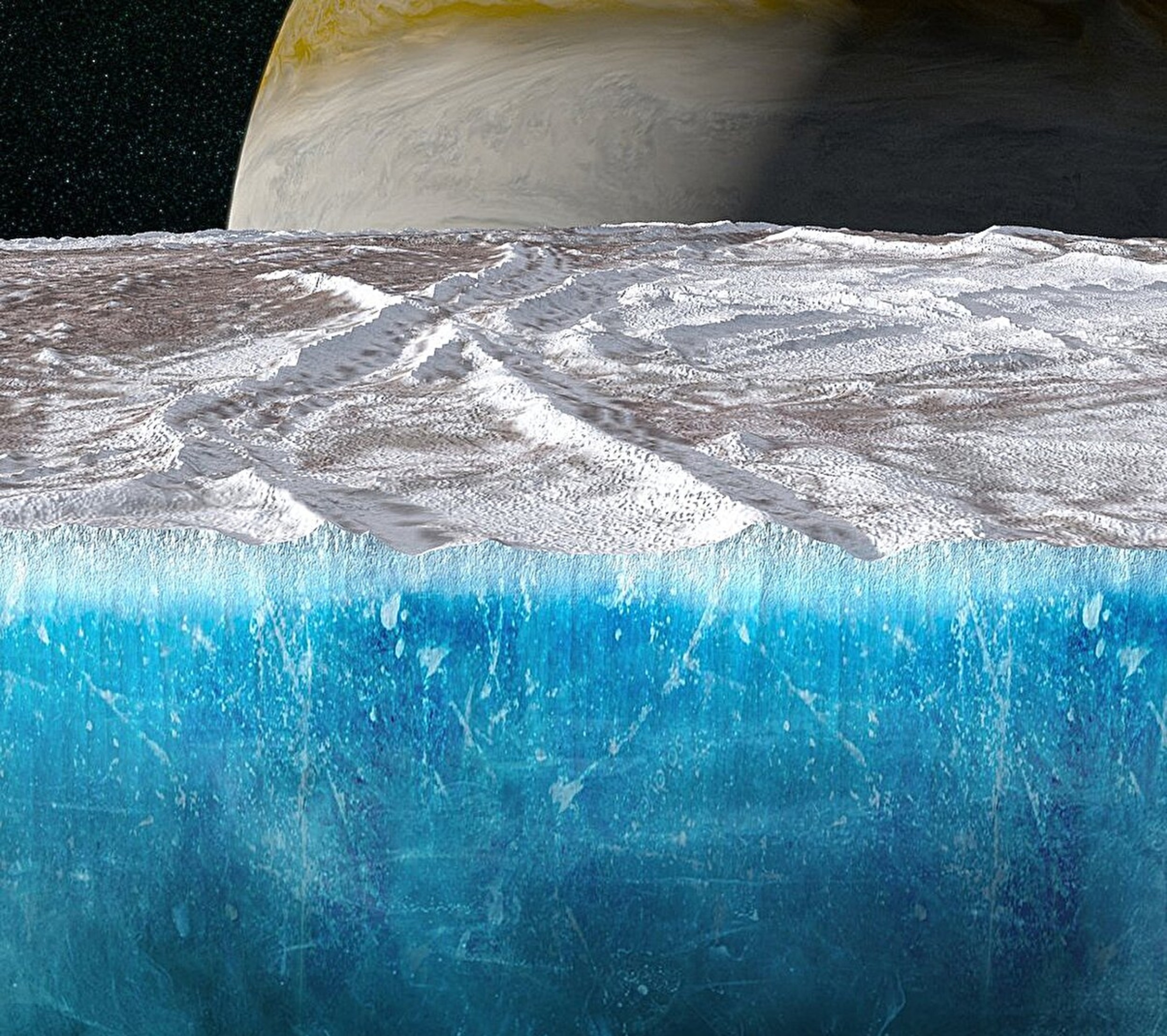 How thick is the ice above Europa’s ocean? - Earth.com